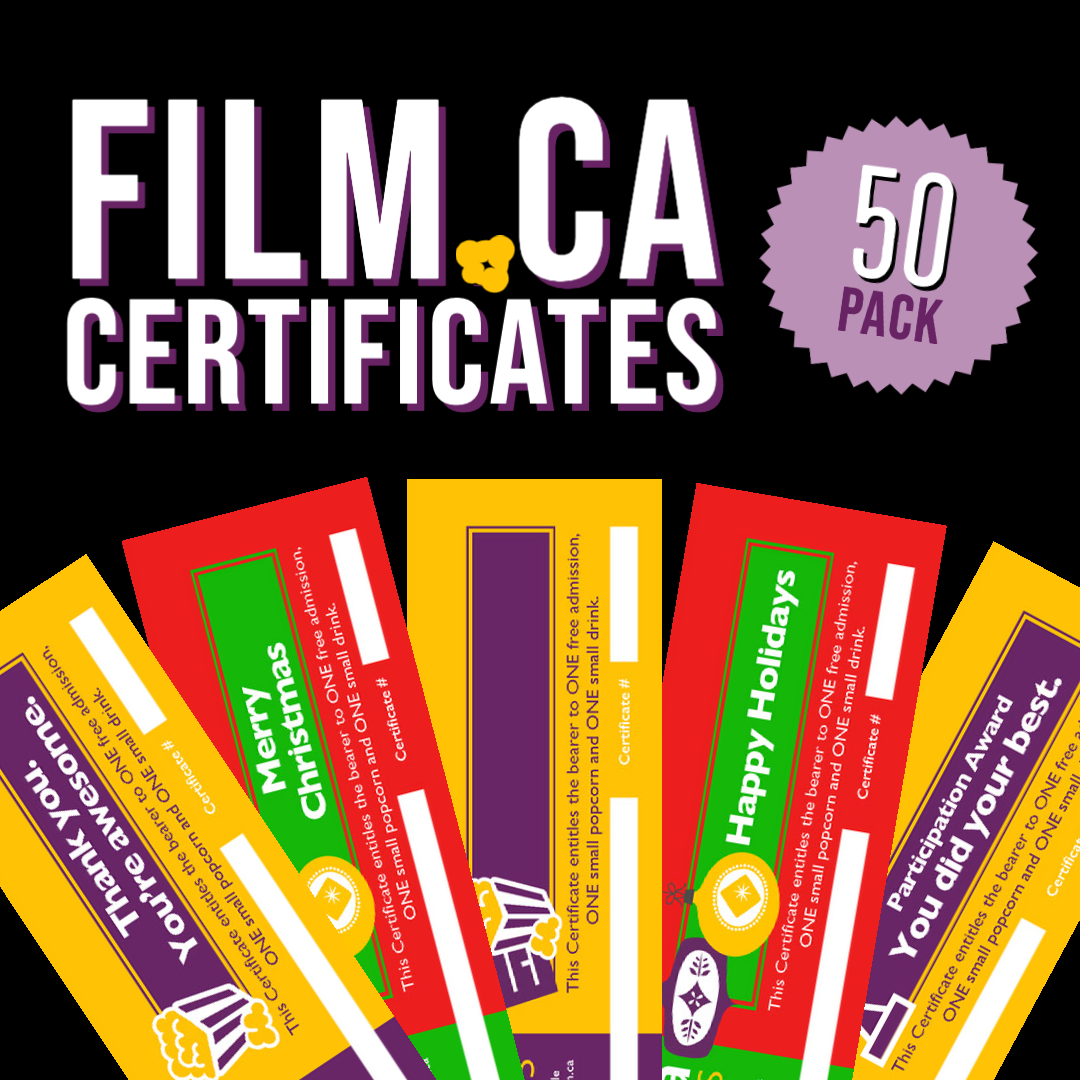 Film.Ca Certificates (Pack of 50) – Film.Ca Movie Shop